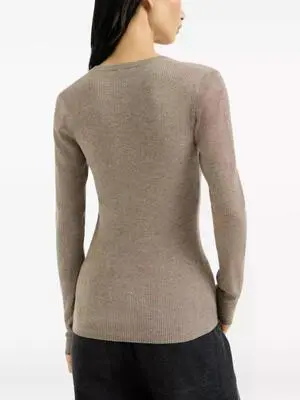 Brunello Cucinelli Sparkling Cashmere Ribbed Sweater