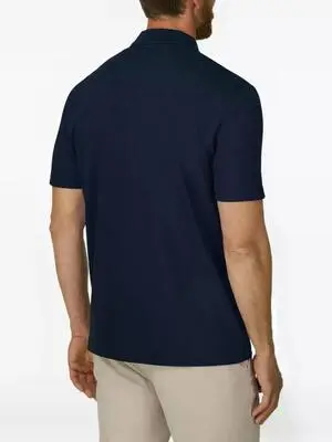Boggi Milano Polo In Stretch Cotton Blend Piqué Cool Jade-fresh