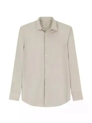 Boggi Milano Shirt In Stretch Nylon B Tech Slim Fit - Neutrals