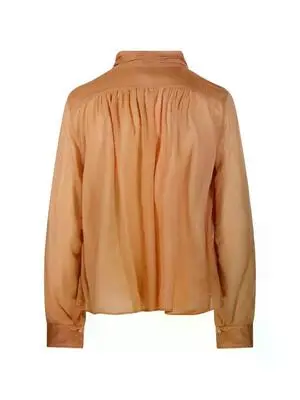 FORTE_FORTE Mock-neck Gathered Blouse