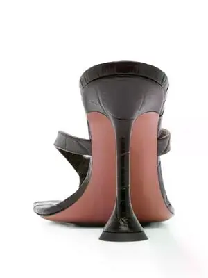 Amina Muaddi Juliette Croc-effect Leather Sandals