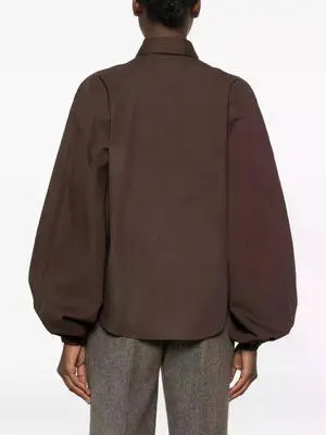 Closed Balloon-sleeve Shirt