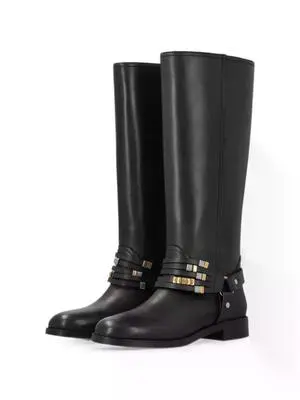 Pinko Harness-detail Leather Boots