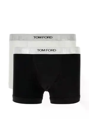 TOM FORD Logo-print Boxer Briefs Set Of Two - Black