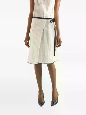 Prada Embroidered Striped Apron