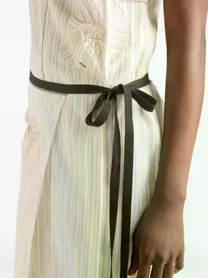 Prada Embroidered Striped Apron