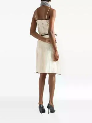 Prada Embroidered Striped Apron