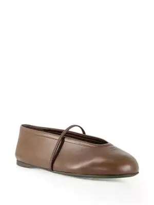 Miu Miu Elasticated-strap Leather Ballet Flats
