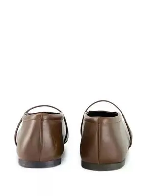 Miu Miu Elasticated-strap Leather Ballet Flats