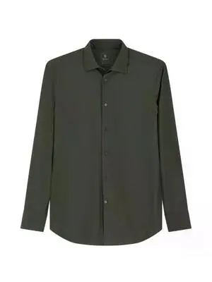 Boggi Milano Shirt In Stretch-nylon B Tech Slim Fit - Green