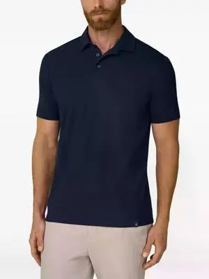 Boggi Milano Polo In Stretch Supima Cotton Jersey - Blue
