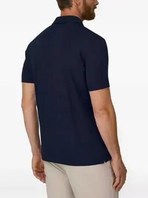 Boggi Milano Polo In Stretch Supima Cotton Jersey - Blue