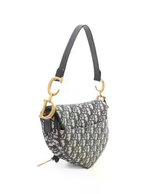 Dior 2010s Saddle Oblique Shoulder Bag - Blue