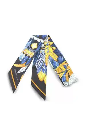 Hermès 2010s Danse Pacifique Silk Scarf - Black