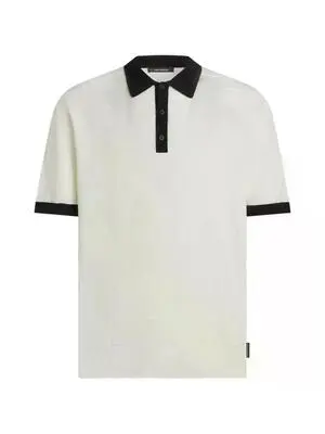 Karl Lagerfeld Monogram Checked Polo Shirt