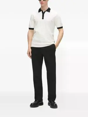Karl Lagerfeld Monogram Checked Polo Shirt