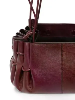 Hereu Ruched Leather Tote Bag