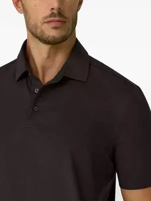 Boggi Milano Polo In Stretch Supima Cotton Jersey - Brown
