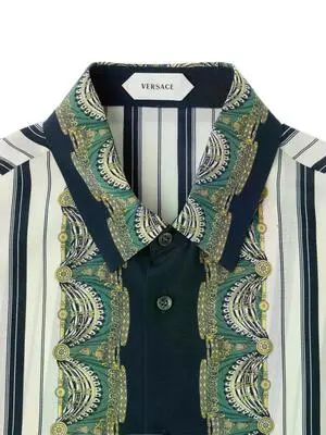 Versace Printed Silk Crêpe De Chine Regular Shirt
