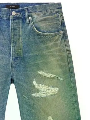 PURPLE BRAND Distressed P059 Shorts - Blue