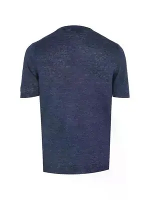 GRAN SASSO Fine-knit Short-sleeve T-shirt - Blue