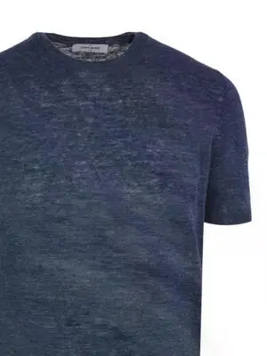 GRAN SASSO Fine-knit Short-sleeve T-shirt - Blue