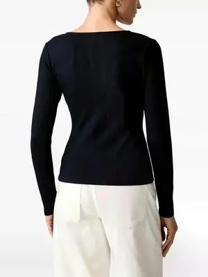 Guess Ribbed-knit Long-sleeve Top