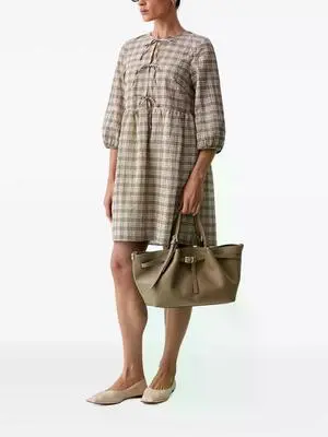 Marc O'polo Checked Tie-fastening Mini Dress