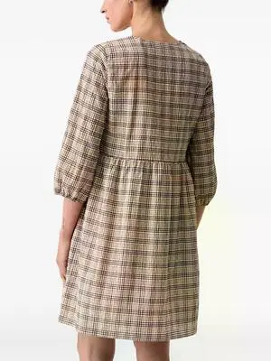 Marc O'polo Checked Tie-fastening Mini Dress