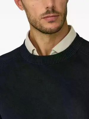 Boggi Milano Crew Neck Jumper In Merino Wool Blend