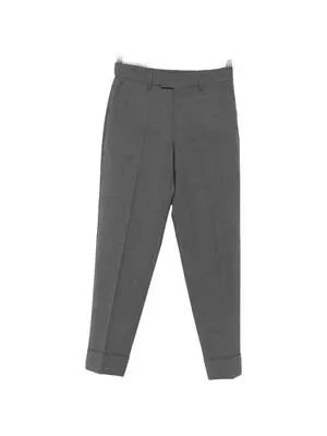 BERWICH Pressed-crease Turned-up Trousers - Grey