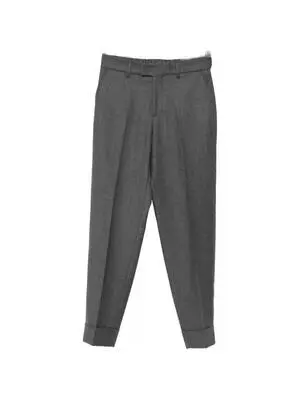 BERWICH Alice Pressed-crease Turn-up Trousers - Grey