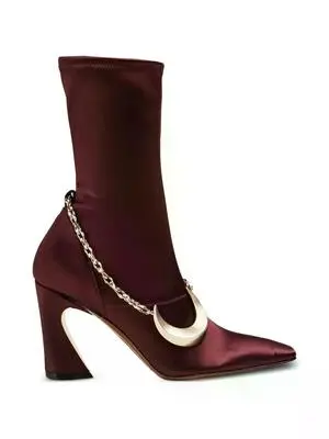 Zimmermann Chain-detail Ankle Boots - Red