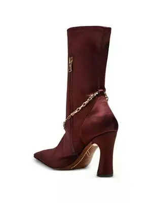 Zimmermann Chain Detail Ankle Boots - Red