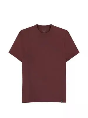 Boggi Milano T-shirt In Diagonal Cotton Blend Jersey B Tech - Red