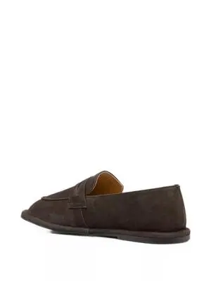 LINDA BAUMANN Suede Penny Loafers
