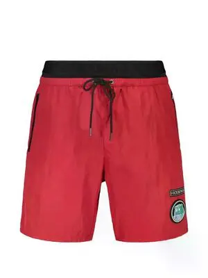Iceberg Logo-patch Drawstring Swim Shorts - Red