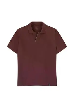 Boggi Milano Polo In Stretch Cotton Blend Piqué Cool Jade-fresh - Red