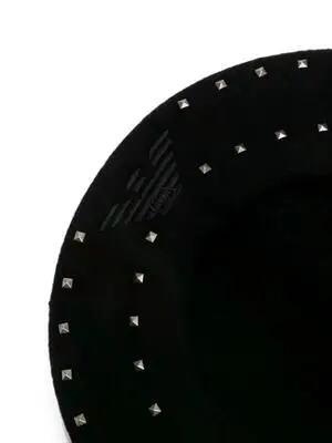 Emporio Armani Studded Logo-embroidered Beret