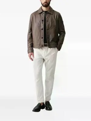 JOOP! Leather Button-up Jacket