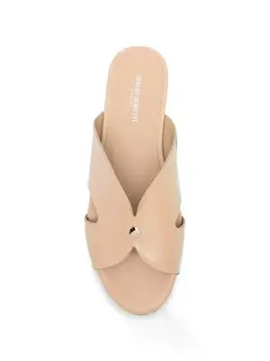 SERGIO MORETTI FIRENZE Cut-out Leather Sandals