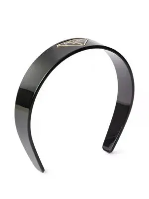 Prada Headband With Triangle Logo
