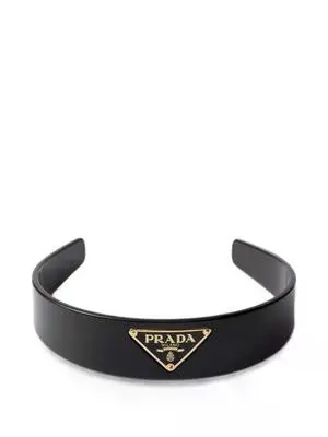 Prada Headband With Triangle Logo
