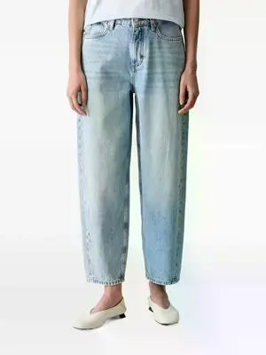 Marc O'polo Faded Barrel-leg Jeans - Blue