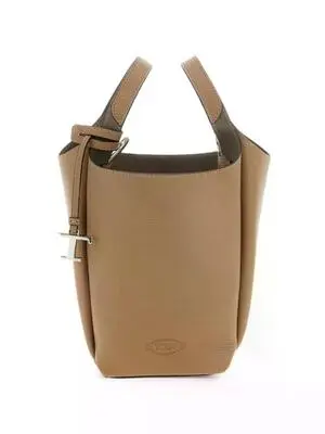 TOD'S T Timeless Leather Bucket Bag - Brown