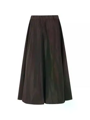 Aspesi Elasticated-waistband Flared Midi Skirt - Brown