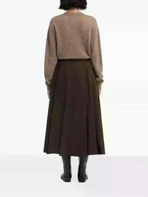 Aspesi Elasticated-waistband Flared Midi Skirt