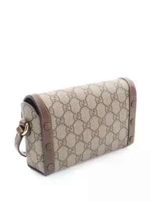 Gucci 2000s Horsebit 1955 Gg Supreme Shoulder Bag