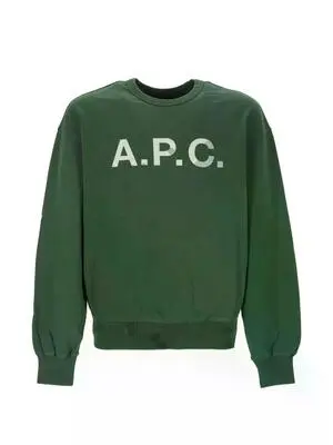 A.p.c. Logo-print Sweatshirt - Green