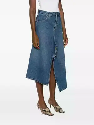 Victoria Beckham Asymmetric-hem Front-slit Skirt